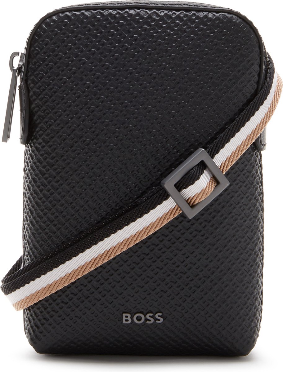 Hugo Boss HUGO Heren Crossbody tas Leer - Zwart | bol.com