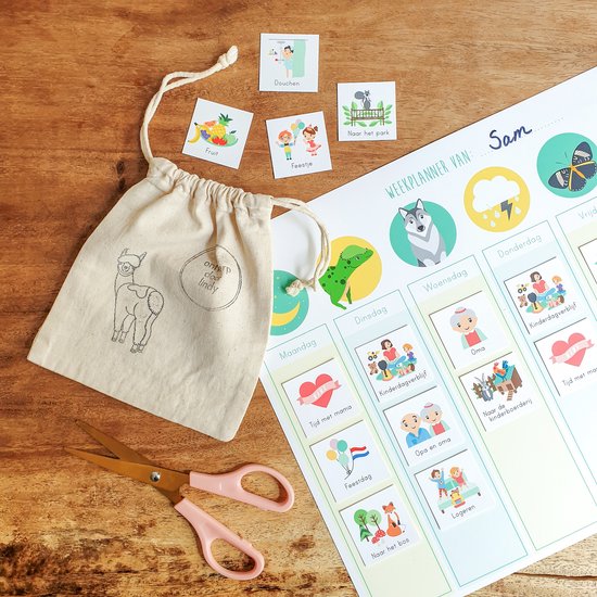 Weekplanner A4 formaat pakket kinderen - Pictogrammen - Dagplanner ...