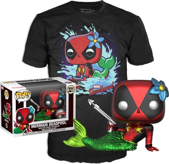 Funko Pop! Marvel Deadpool - Set Figure and Tee Exclusive L | bol