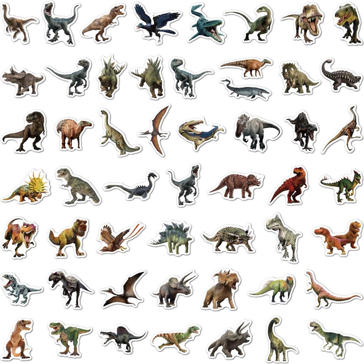 Dinosaurus Stickers - 50 Stuks - Dino - Jurassic World - Laptop | bol.com