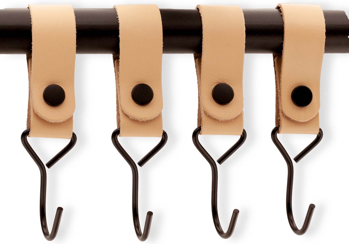 Brute Strength - Multifunctionele Haak Met Lederen Lus - Naturel - 4 ...