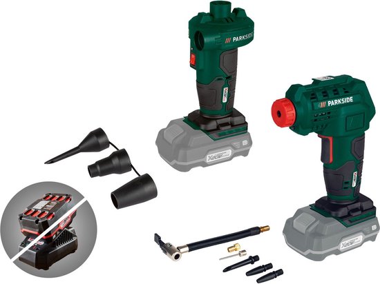 Parkside Accu Compressor en Luchtpomp - 20V - zonder accu - 2 in 1 Accu ...