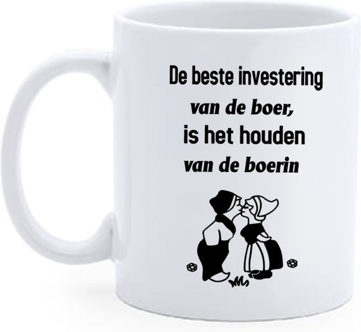 Bedrukte beker - Spreuk beste investering van een boer- Koffie mok ...