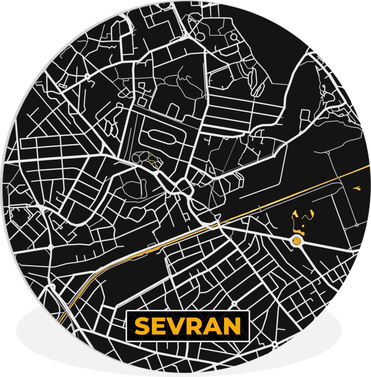 Wall Circle - Wall Circle Indoor - City Map - France - Map - Plan ...