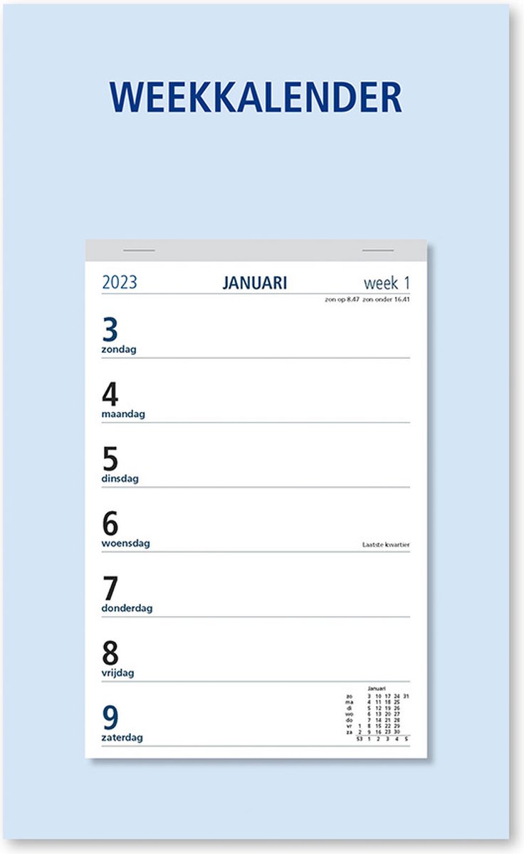 Castelli weekkalender op schild 2022 - A4 formaat plaat - A5 formaat ...