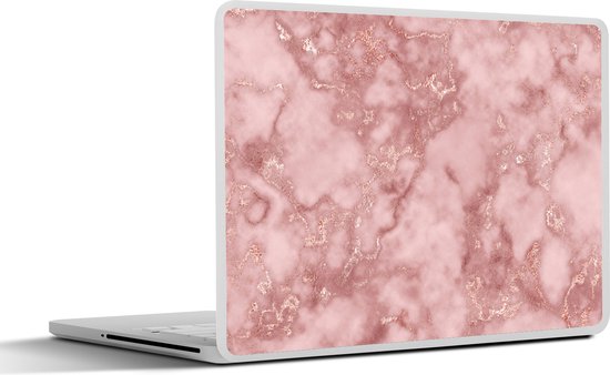 Laptop sticker - 14 inch - Rose gold - Glitter - Marmer - Agaat ...
