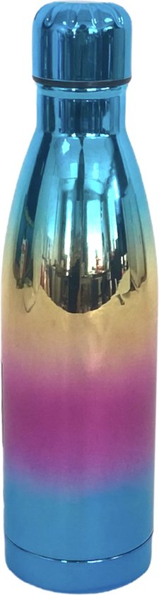 RVS Drinkfles Dubbelwandig 500 ml “Rainbow” - Waterfles Thermosfles ...