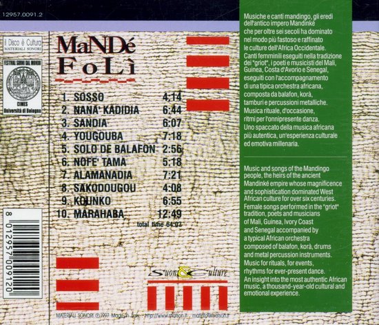 Various Artists - Music Of The Mandingo (CD), various artists | Muziek ...