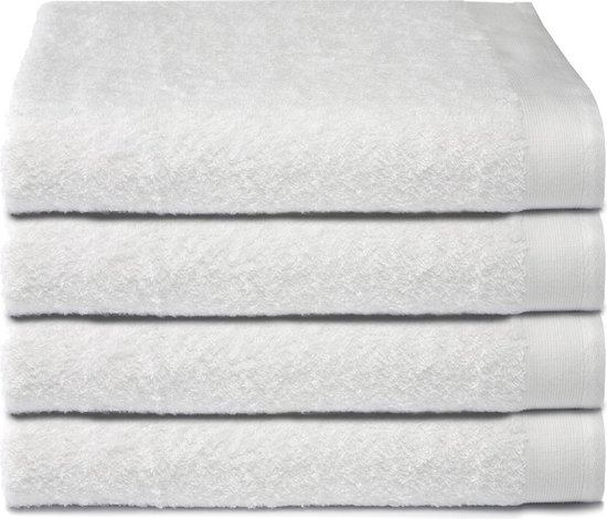 Lucca - Baddoek - 4-pack - 50x100 - Wit | bol