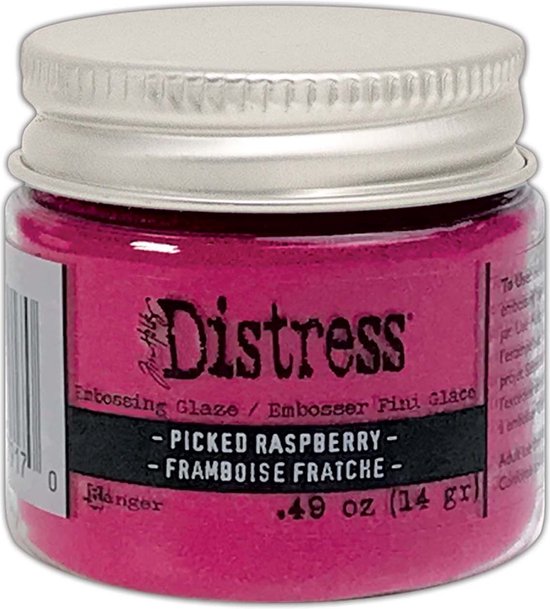 Distress embossing glaze picked raspberry | bol