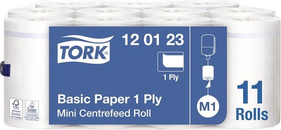 Tork Universal M1 papier 1-laags wit 22cm x 120 meter - Doos 11 rol ...