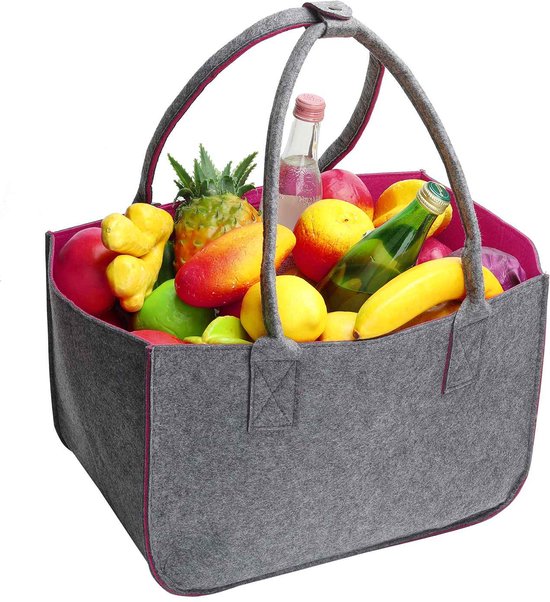 Opbergmand - 2st - Groot - Vilt - Opvouwbaar - Speelgoed Kleding ...