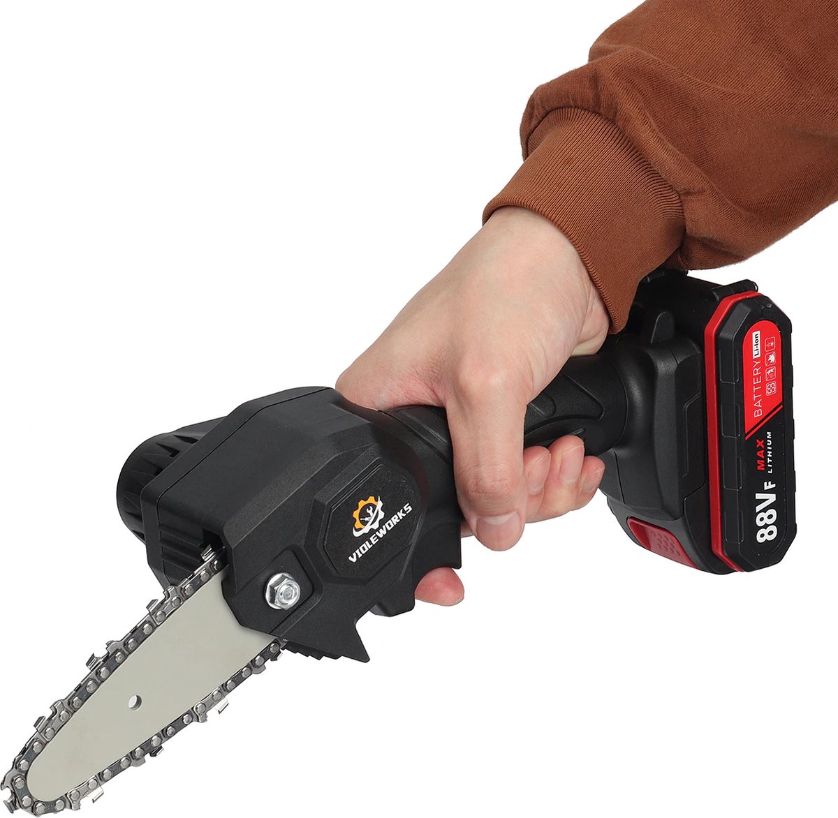 Temz® Handzaag - Mini Kettingzaag met Accu - Handzaag voor Hout ...