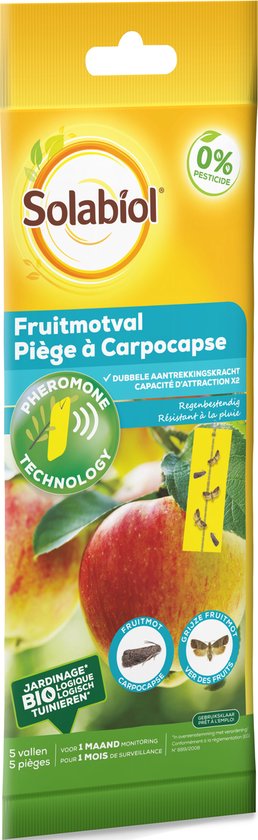 Solabiol Fruitmotval - 5 Stuks - Tegen Fruitmot en Grijze Fruitmot ...