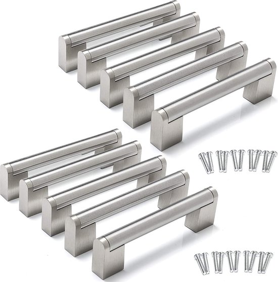 Sens Design handgreep RVS zilver - rond met hoek - 96mm/Ø 14mm - 10 ...