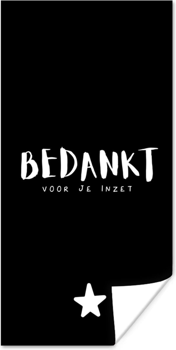 Poster Collega - Spreuken - Bedankt voor je inzet - Quotes - 75x150 cm ...