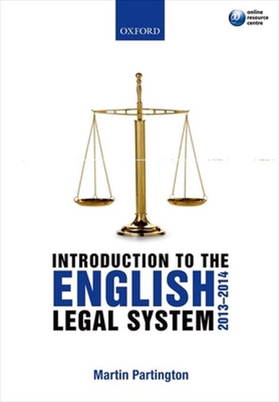 Introduction to the English Legal System | 9780199670536 | Martin ...