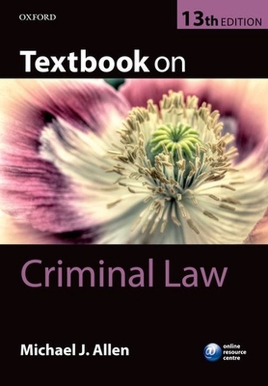 Textbook on Criminal Law | 9780198727422 | Michael Allen | Boeken | bol
