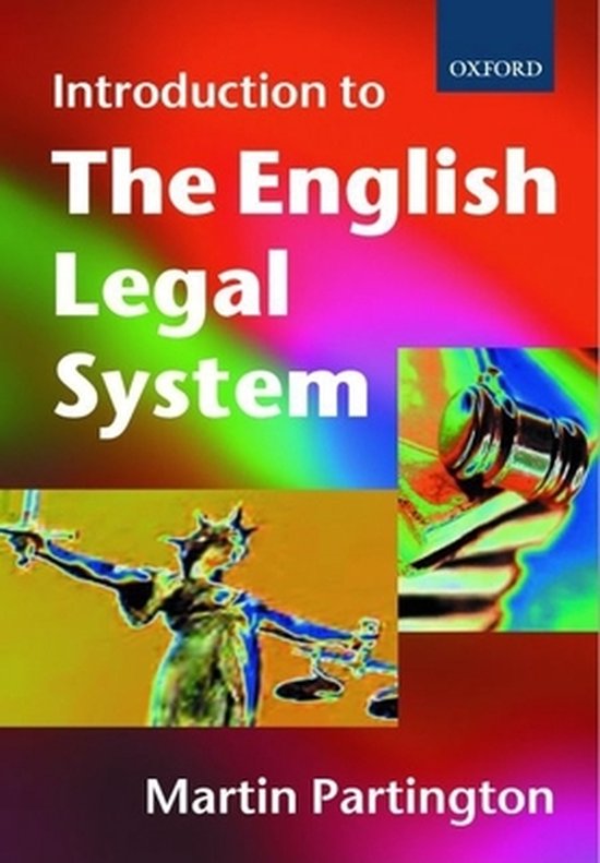 An Introduction to the English Legal System, Partington | 9780198763833 ...