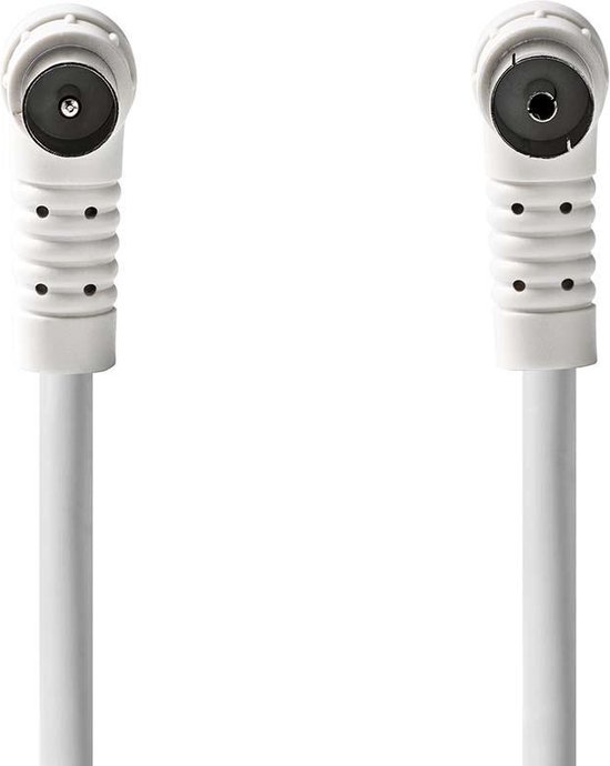Nedis Coaxkabel - IEC (Coax) Male - IEC (Coax) Female - Vernikkeld ...