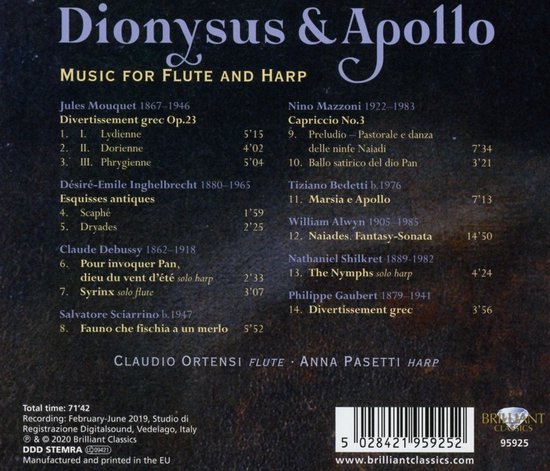 Claudio Ortensi & Anna Pasetti - Dionysus & Apollo: Music For Flute And ...