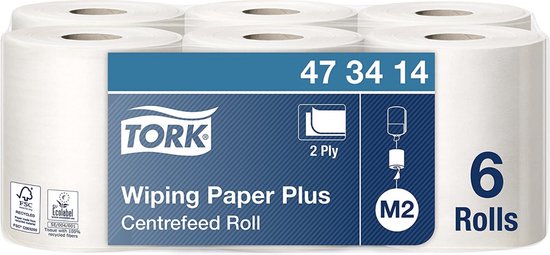 Tork M2 wiping plus 2 laags 473414 | bol.com