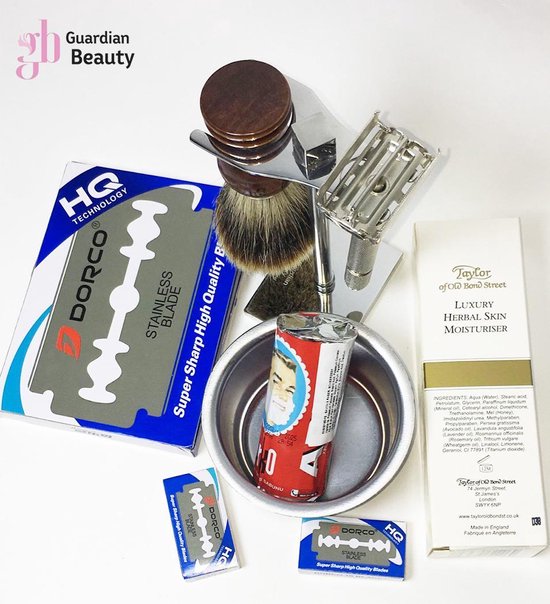 Guardian Beauty Scheerset (9 Delig) Zilver | Scheermesjes | Scheerkwast ...