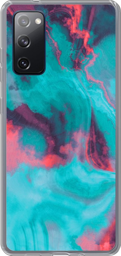Telefoonhoesje Geschikt voor Samsung Galaxy S20 FE hoesje - Abstract - Neon - Roze -... | bol