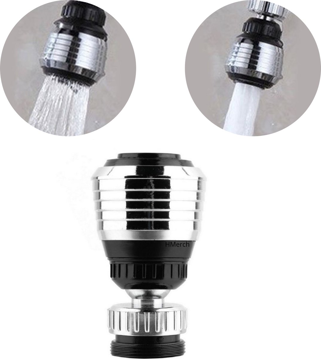 HMerch™ Perlator - 2 standen - 360° draaibaar - Kraan Opzetstuk ...