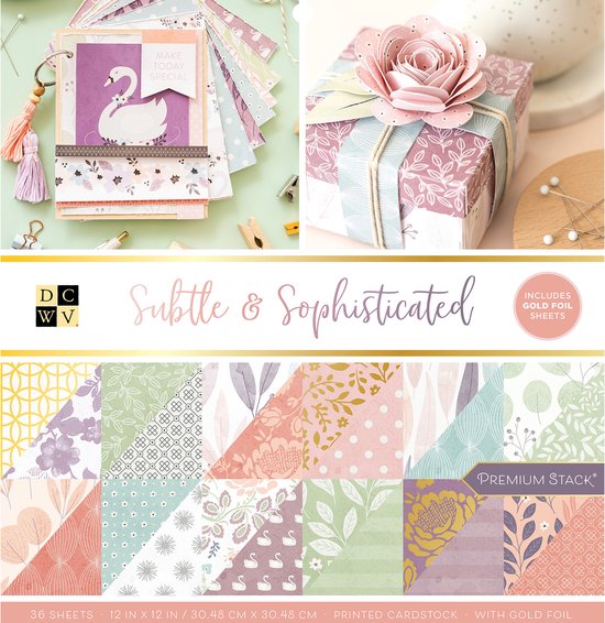 American Crafts -DCWV 30,5x30,5cm x36 subtle sophisticated | bol.com