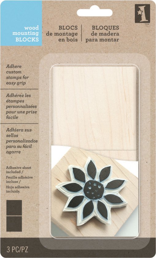 Inkadinkado 2,5x2,5 wood mounting blocks | bol.com