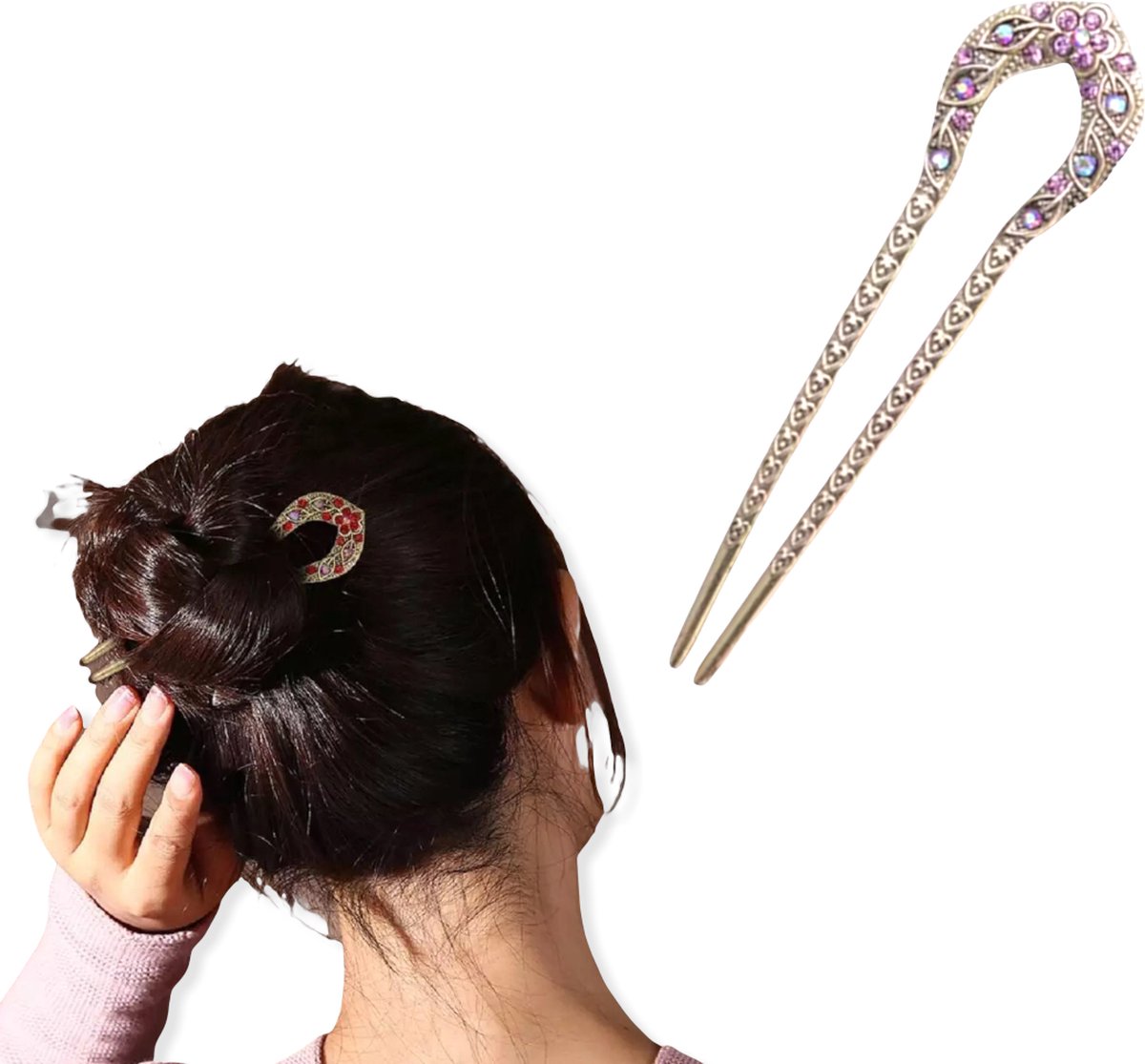 Hairpin Easy Fit Sparkle Purple de ideale haarspelden voor langer haar ...