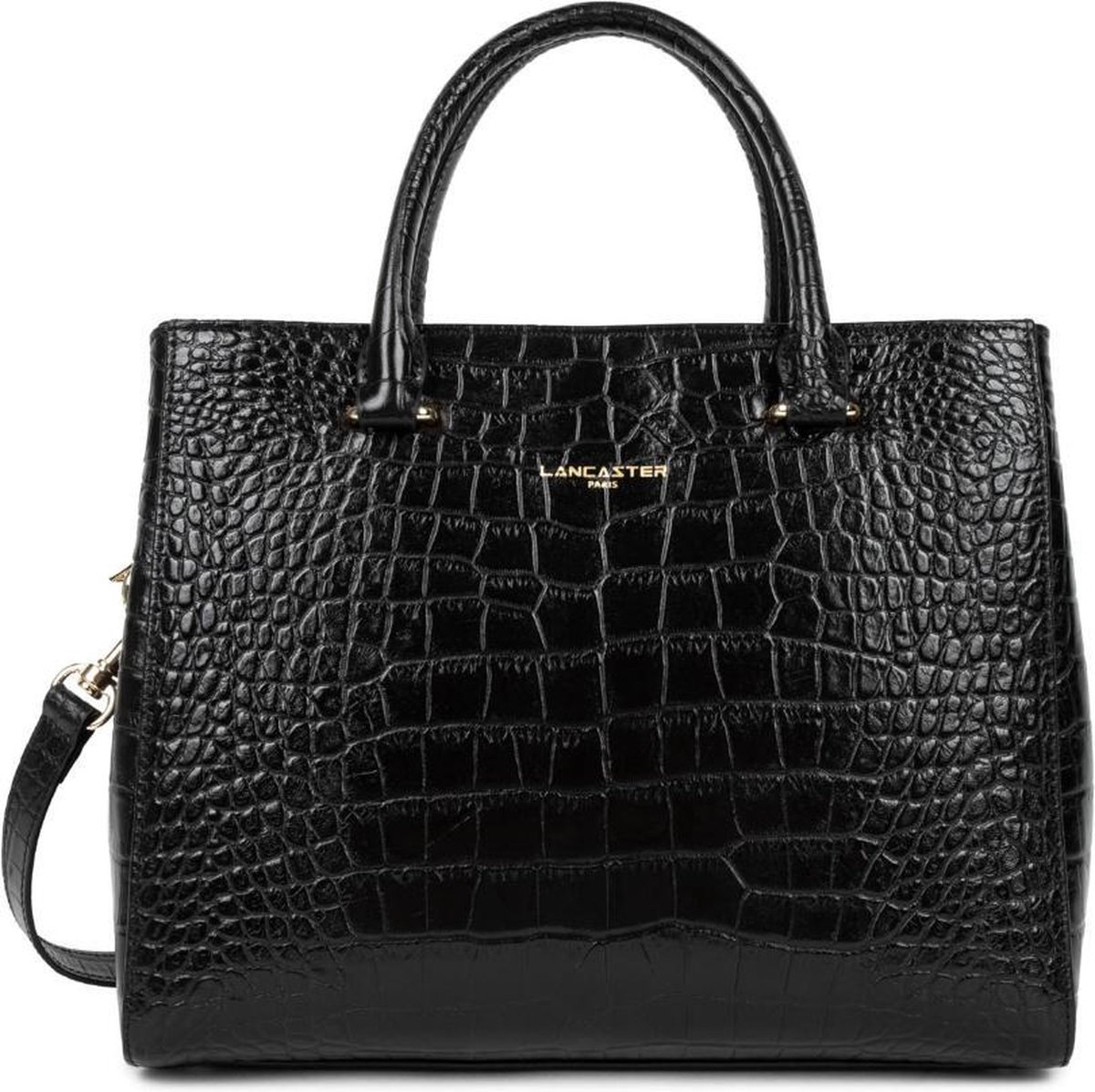 Lancaster Paris handtas - Exotic Croco - Leer - Zwart | bol.com