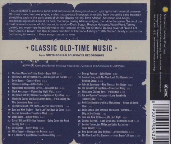 Various Artists - Classic Old-time Music (From Smithsonian Folkways ...