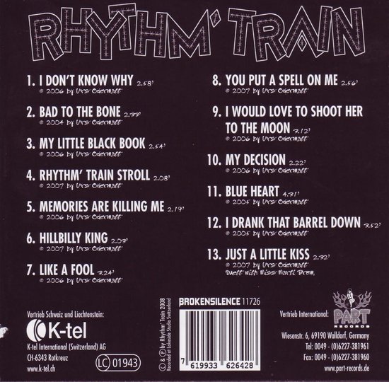 Rhythm Train - Bad To The Bone (CD), Rhythm' Train | CD (album ...