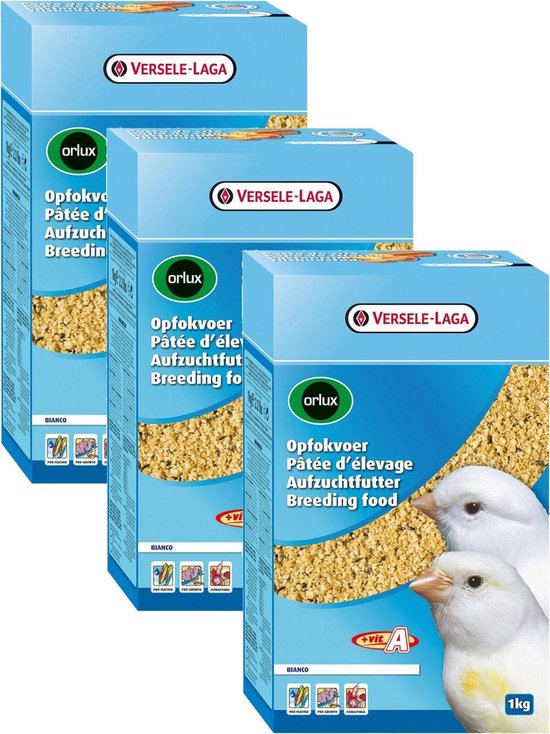 Versele-Laga Orlux Aliment d'élevage Bianco - Nourriture pour oiseaux - 3 x 1 kg | bol