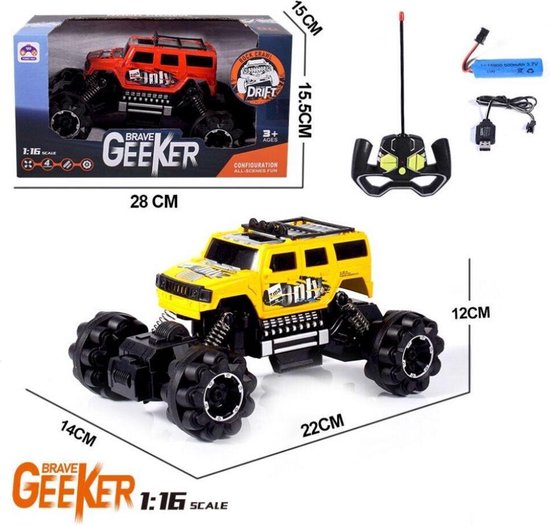 Geeker , auto met afstandsbediening , 28 x 15 x 15 cm. , schaal 1:16 | bol