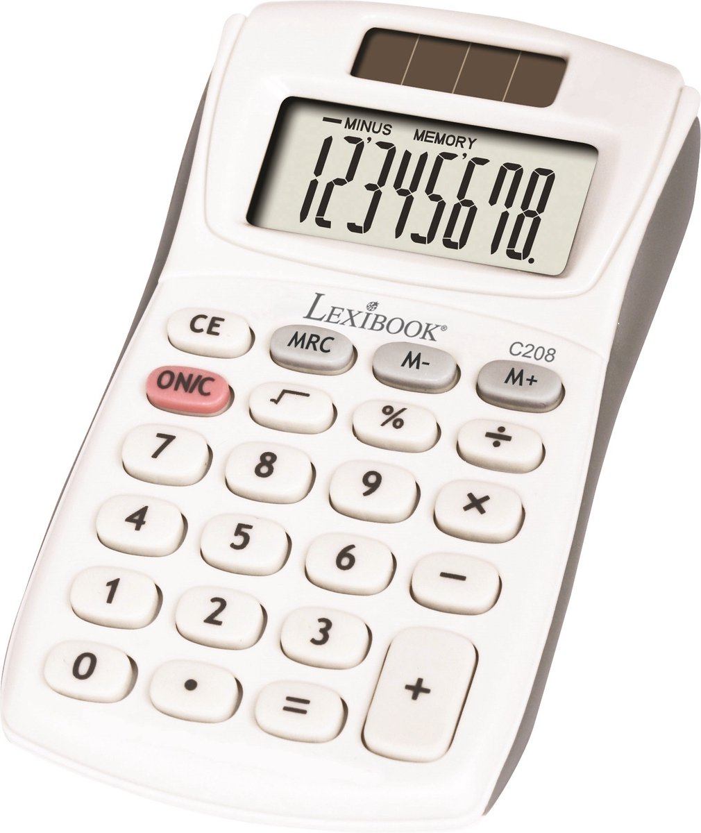 Lexibook - 8-cijferige Zakrekenmachine - Basis- en geheugenfunctie ...