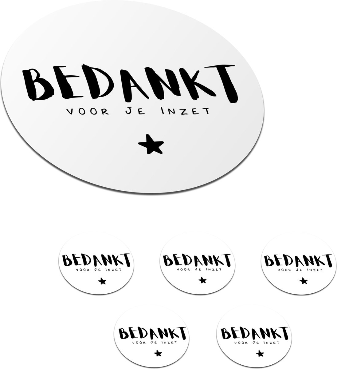 Onderzetters voor glazen - Rond - Spreuken - Quotes - Bedankt voor je ...