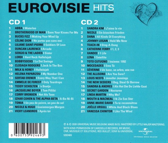Various Artists - Eurovision Hits (2 CD), various artists | CD (album ...