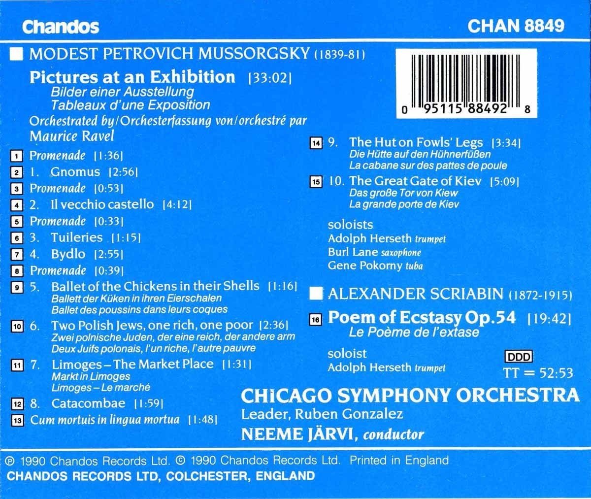 Adolph Herseth, Chicago Symphony Orchestra, Neeme Järvi - Mussorgsky ...