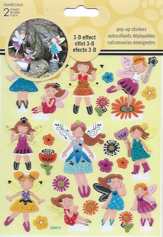 3D-Sticker – Twee Velletjes - Elfjes en Feetjes - Leuk om te kleven en ...