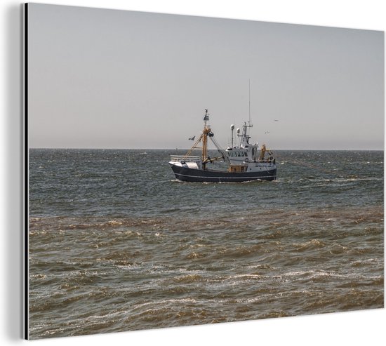 Wanddecoratie Metaal - Aluminium Schilderij Industrieel - Noordzee - Vissersboot -... | bol