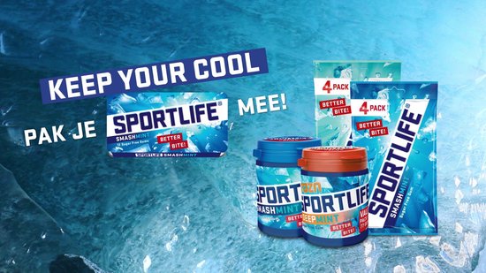 Sportlife Smashmint 6 potjes à 57 g Suikervrije Kauwgom - Verfrisser ...
