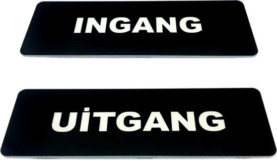 Deurbordje met tekst Ingang Uitgang- Deur Tekstbordje - Deur ...