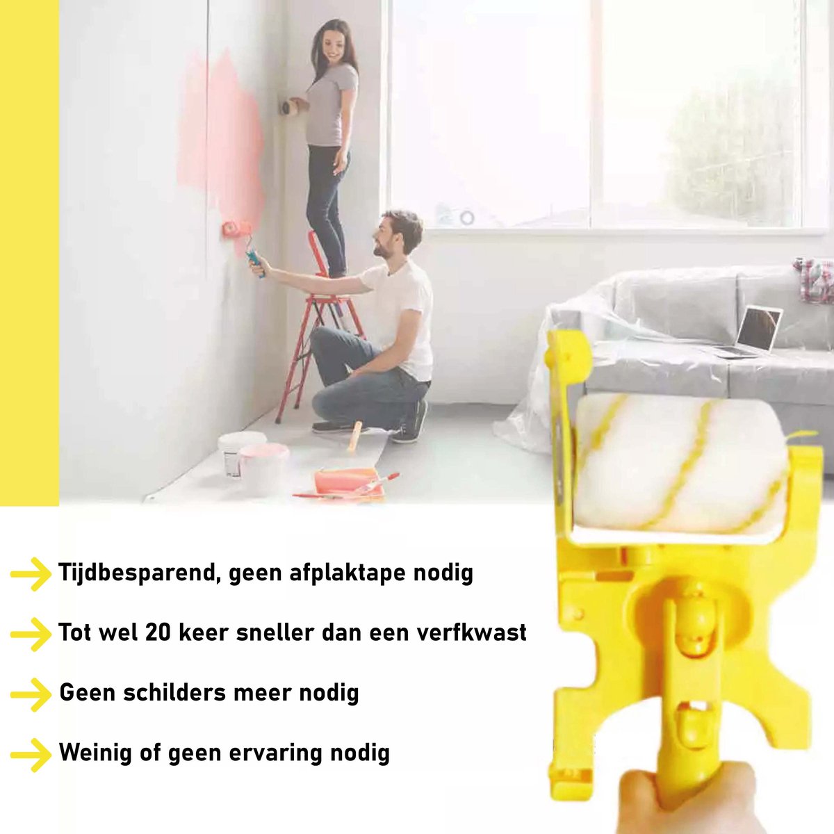 Verfroller Set 10 cm Muurverfroller Muurverfset Vachtroller ...