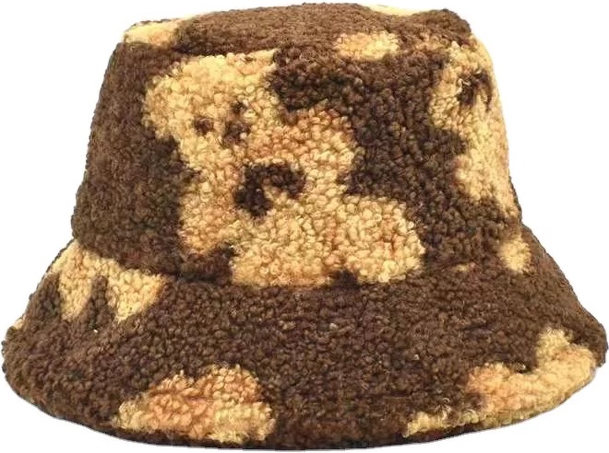 Junglestories Teddy Beer Muts Warm Hoedje - Kind 1 t/m 4 jaar - Bruin ...