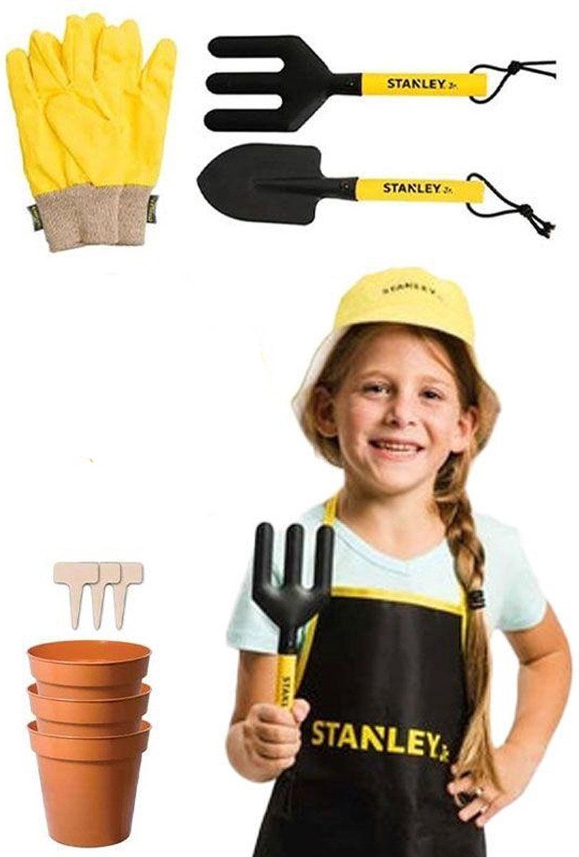 STANLEY JR Ensemble de 10 outils de jardin pour enfants | Pelle ...