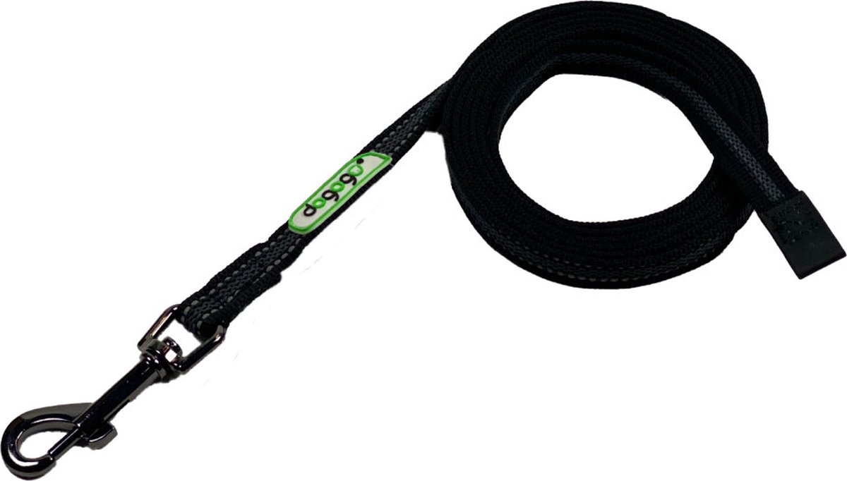 Laisse antidérapante Dogogo sans poignée, noire, 2m x 14 mm | bol.com