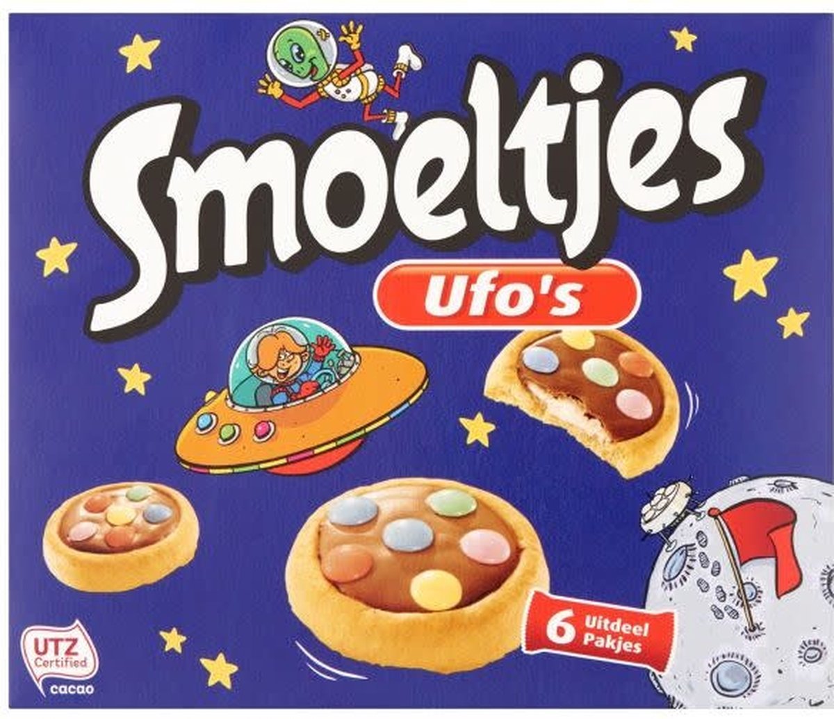 Smoeltjes Ufo’s - Melk Chocolade - 48 uitdeelpakjes - 48 x 2 biscuits ...